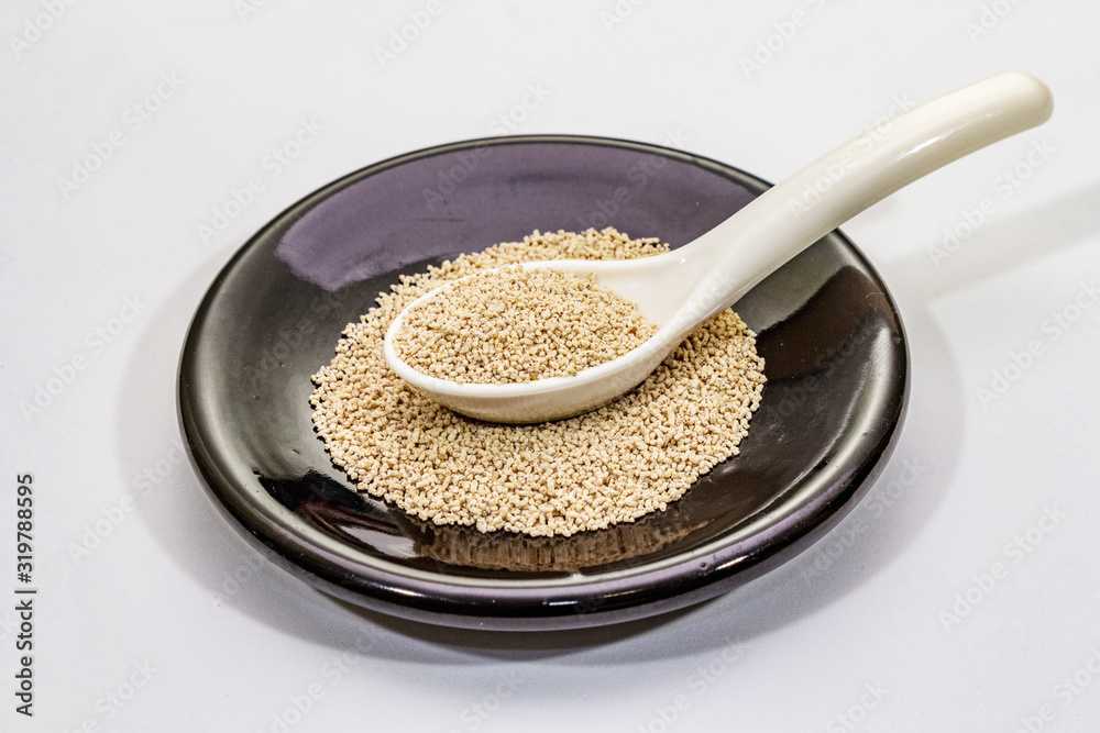 Dashi, traditional Japanese seasoning isolated on white background ...