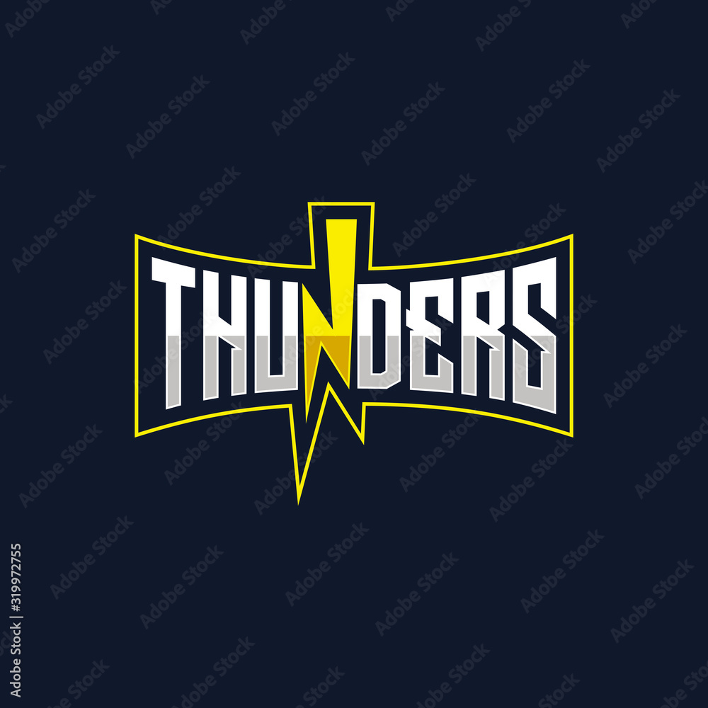 Thunder E Sport logo. Thunders gaming logo. lightning, flash, zeus ...