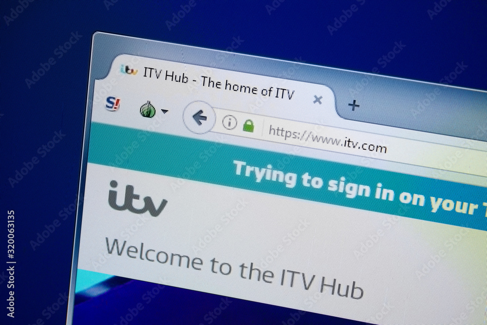 Ryazan, Russia - August 26, 2018: Homepage of Itv website on the ...