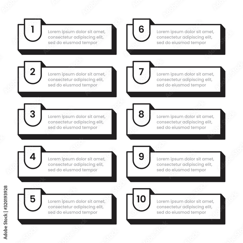 Memo and reminder with number icon. Chart and list design. Sketch ...
