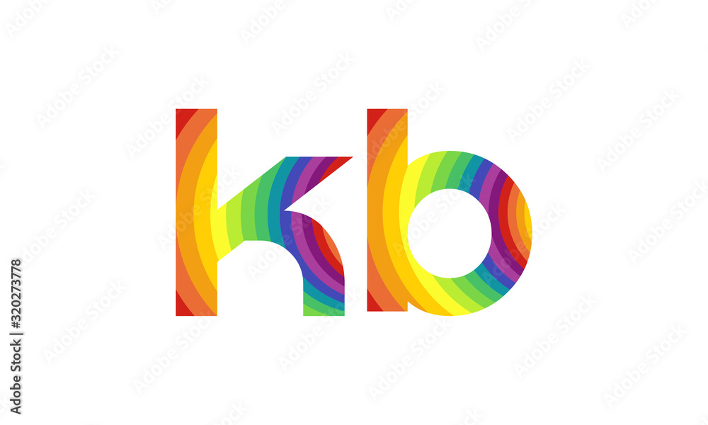 Initial Alphabet KB Logo Design vector Template. Linked Letter KB Logo ...