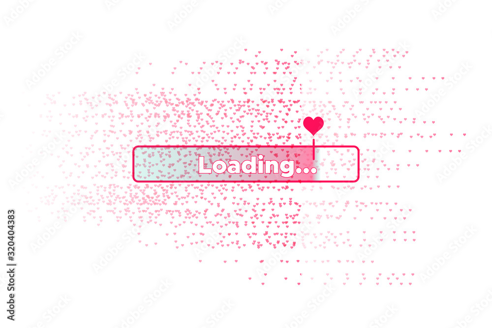 Progress bar with lot of Hearts scattering on. Download Love Valentines ...