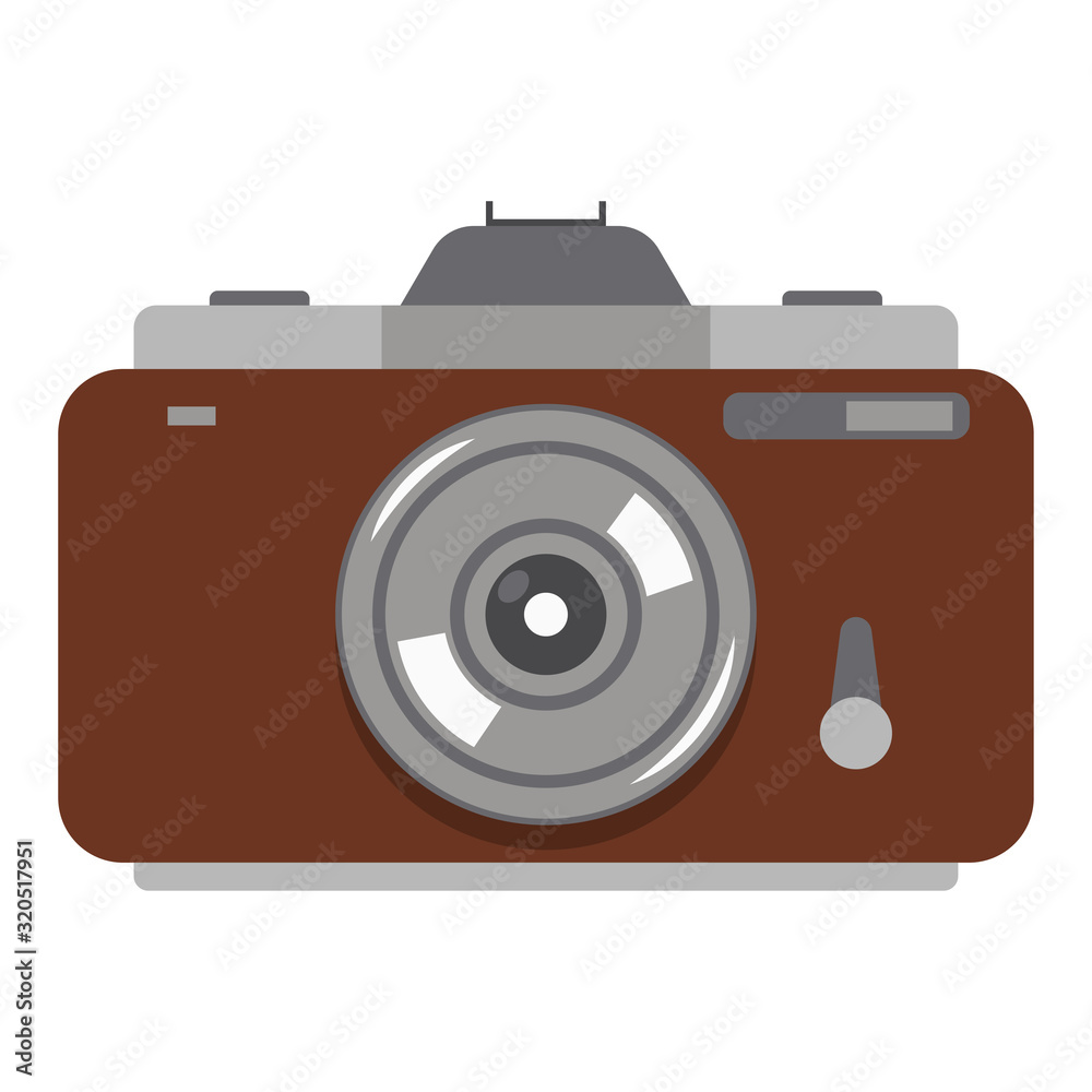 Camera vector cartoon illustration isolated on a white background ...