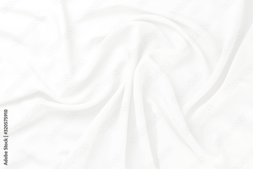 White cloth background soft wrinkled fabric patrem and surface. White ...