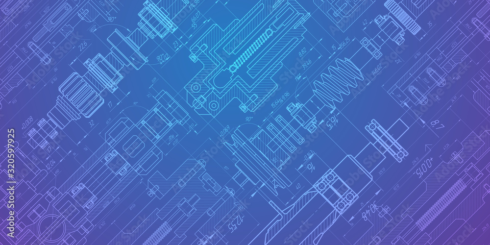 Technical drawing background .Engineering plan scheme .Computer aided ...