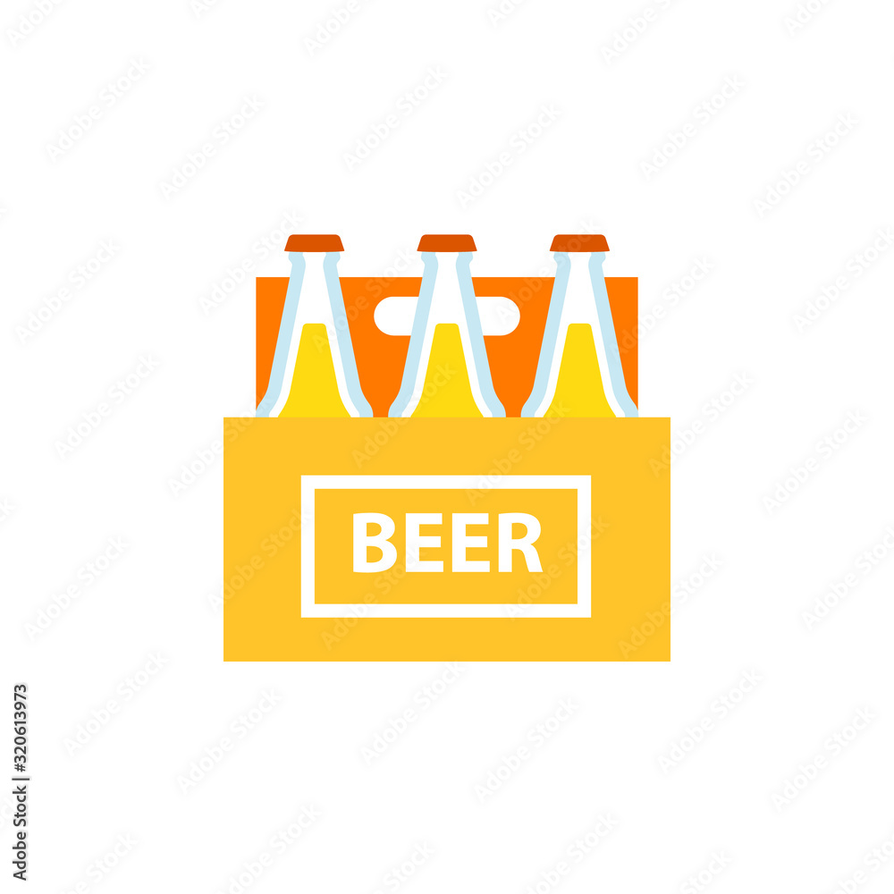 Beer 6 pack icon. Clipart image isolated on white background Stock ...
