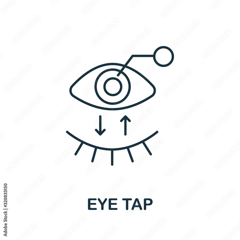 Eyetap icon from augmented reality collection. Simple line element ...