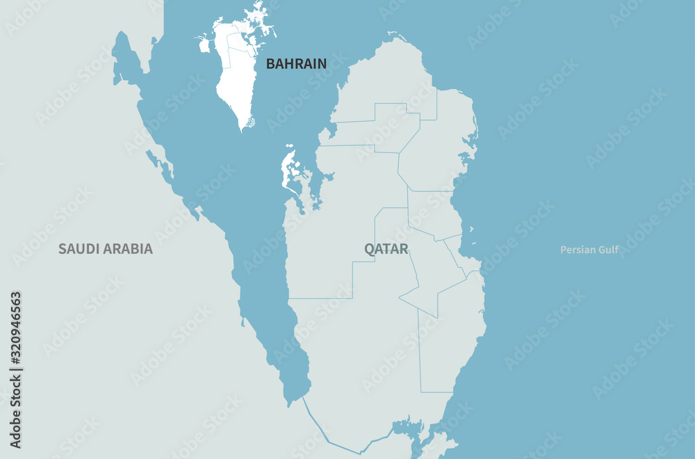 bahrain map. arab countries map. middle east countries map. Stock ...