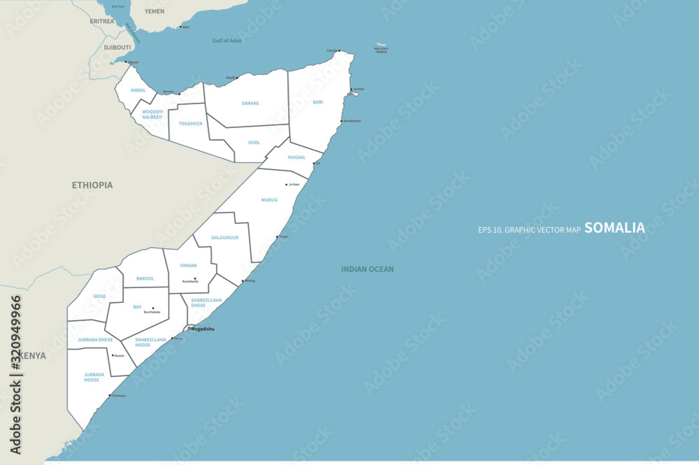 somalia map. africa map. world map of africa countries. Stock Vector ...