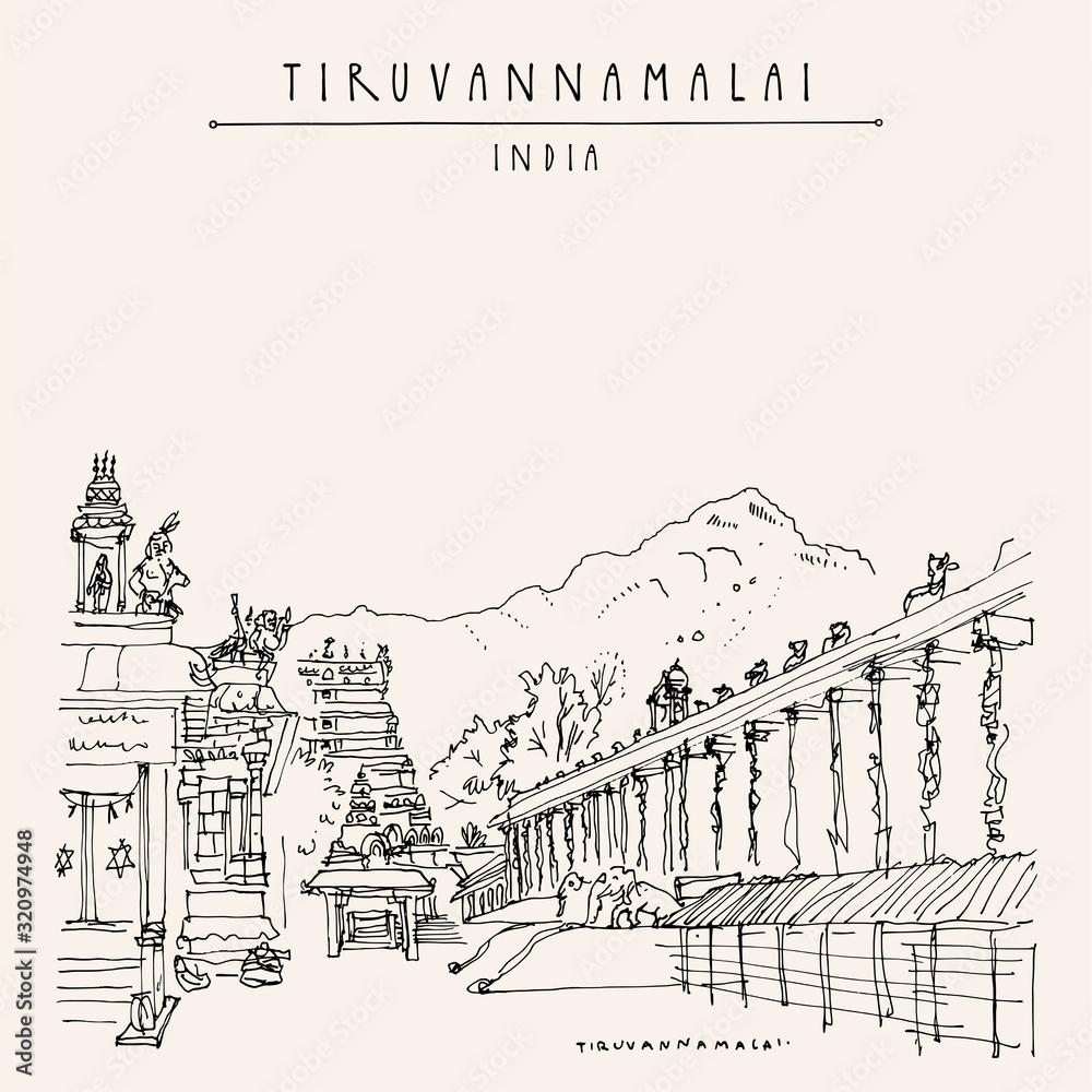 Tiruvannamalai (Tiru), Tamil Nadu, India. Arulmigu Arunachaleswarar ...