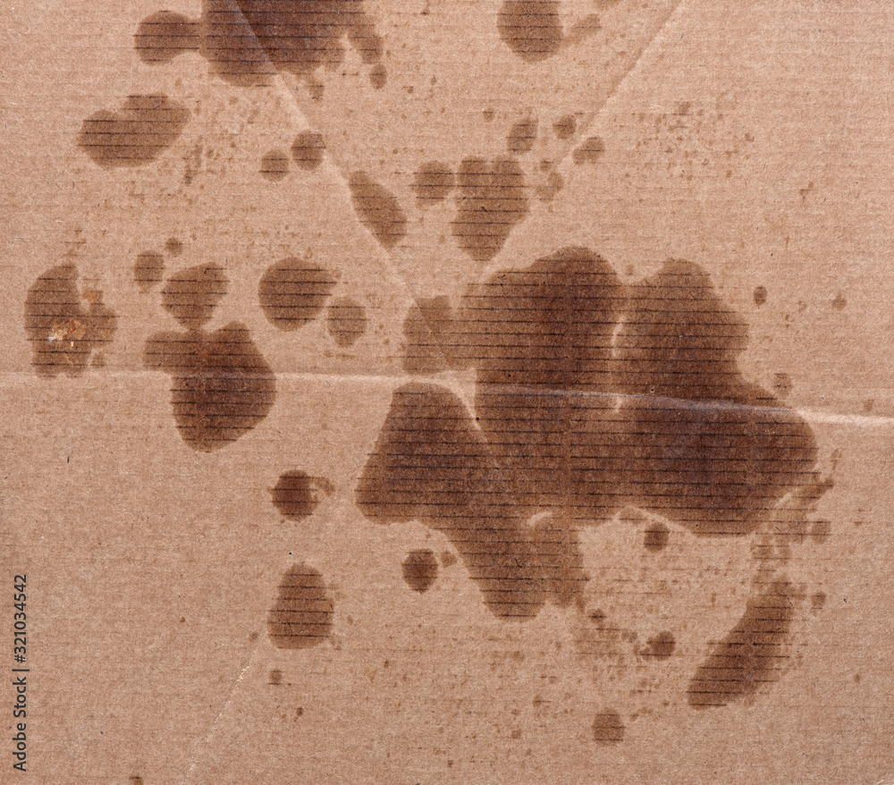cardboard texture spotted of grease stain Stock Photo | Adobe Stock