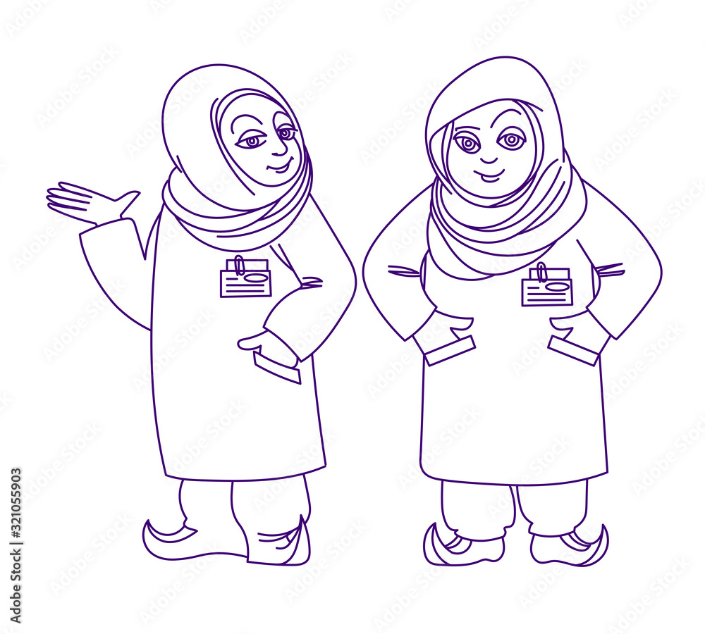 funny nurses or doctors, cute muslim arab females in hijab, medical ...