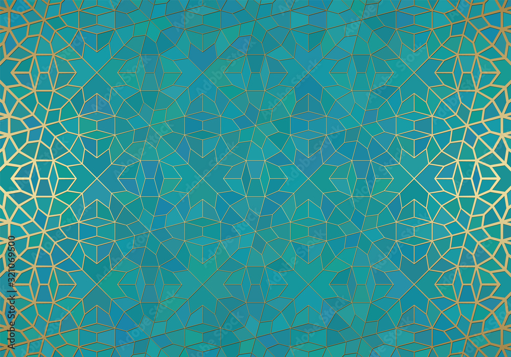 Abstract background with islamic ornament, arabic geometric texture ...