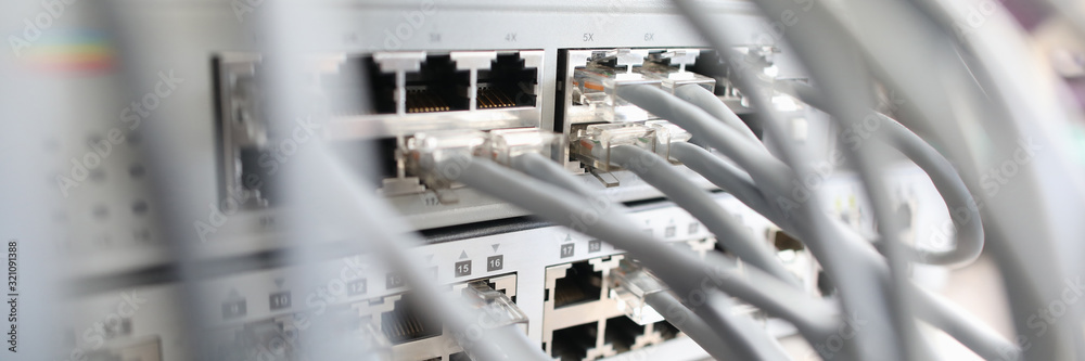 Focus on internet chords and cables perform role of porter of ethernet ...