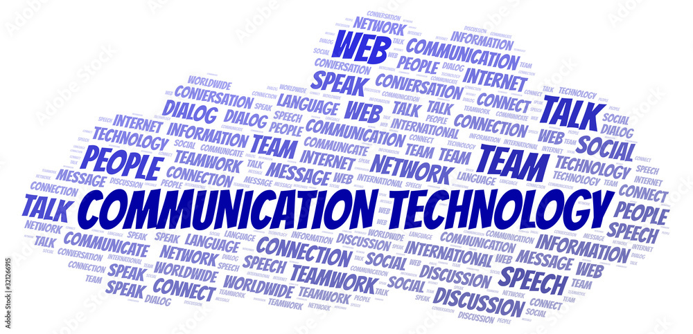 Communication Technology word cloud. Stock Illustration | Adobe Stock