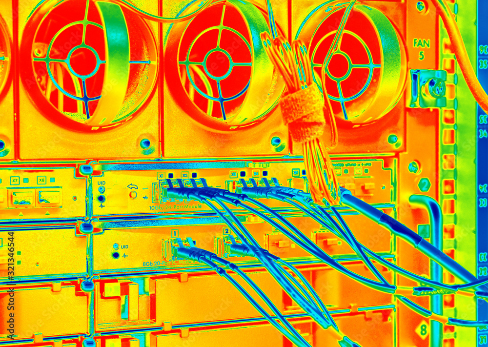 No illustration of thermal image of a blade enclosure in the data ...