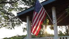 Sun Behind American Flag Free Stock Photo - Public Domain Pictures