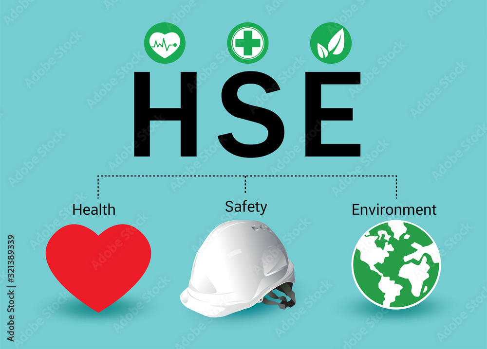 HSE concept ,Health Safety Environment acronym, vector design Stock ...