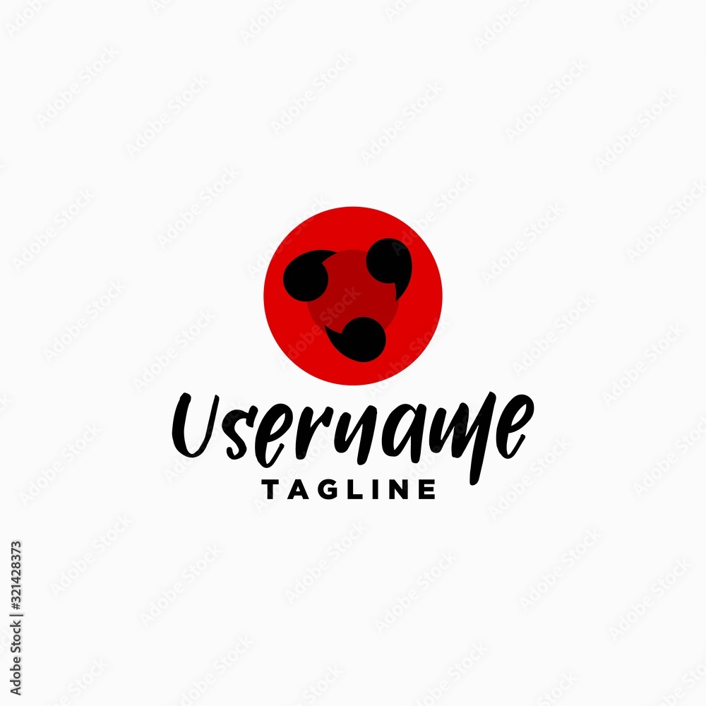 Vetor red circle logo design inspiration . sharingan logo design ...