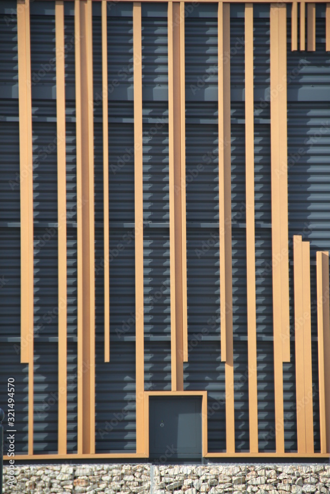 Rusted metallic design cladding facade Stock Photo | Adobe Stock