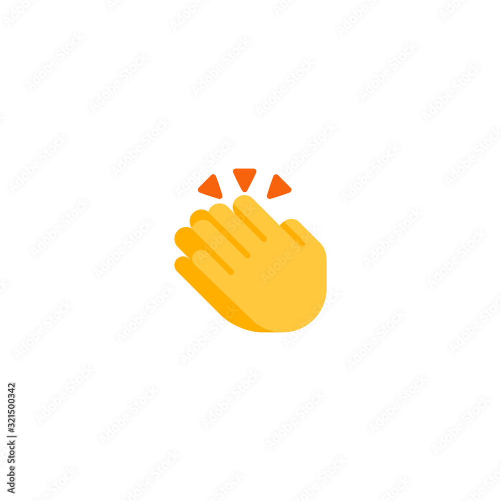 Vetor Clapping Hands vector icon. Isolated Clap Hands emoji, emoticon ...