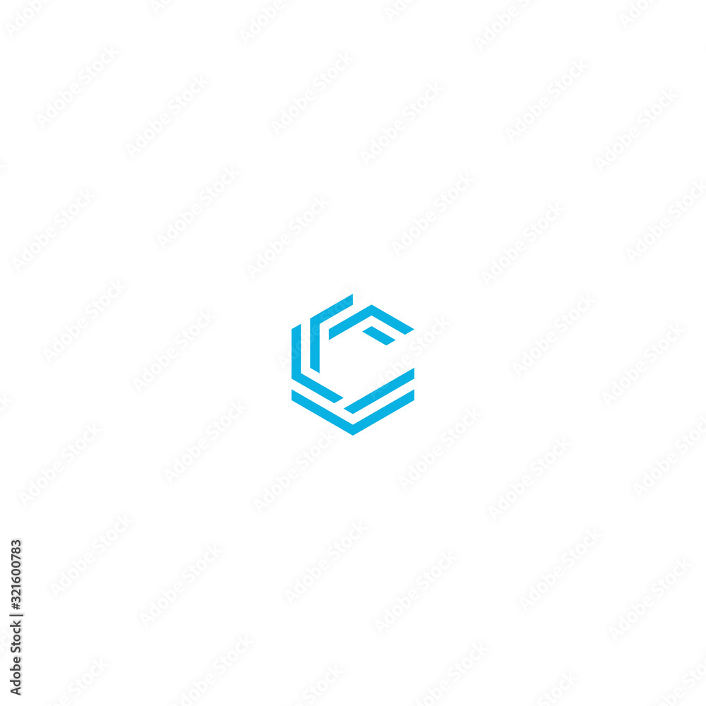 Letter C Logo Vector with Hexagon logo design inspiration, vector Stock ...