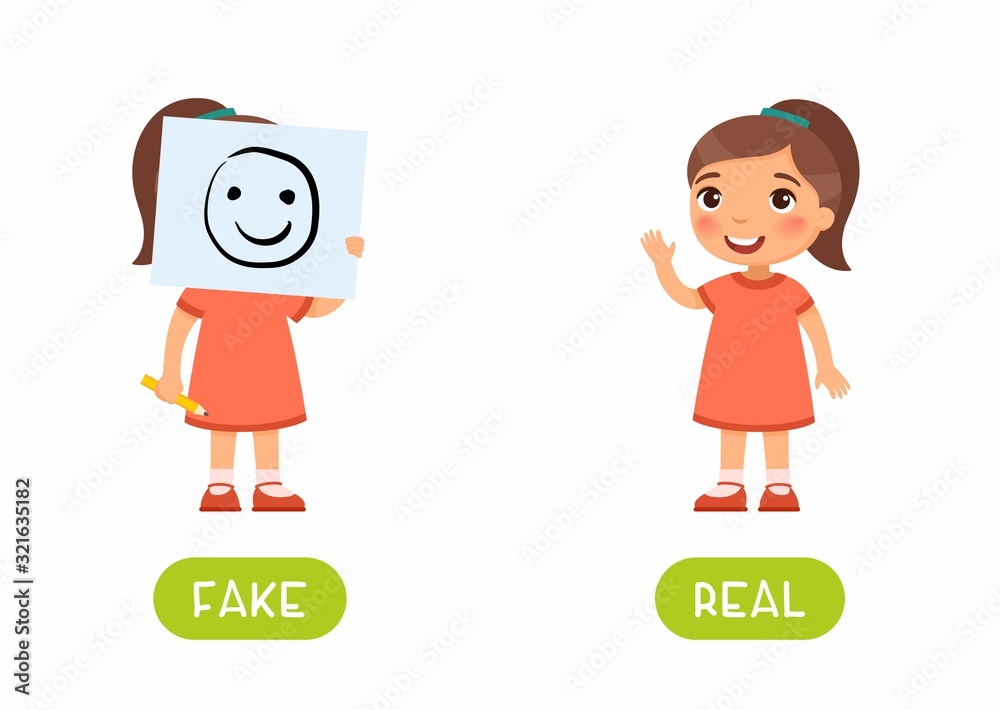 Girl holding drawing of smiling face illustration with typography. Real ...