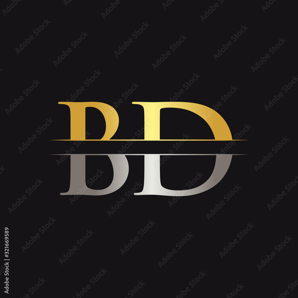 Initial BD Letter Logo With Creative Modern Business Typography Vector ...
