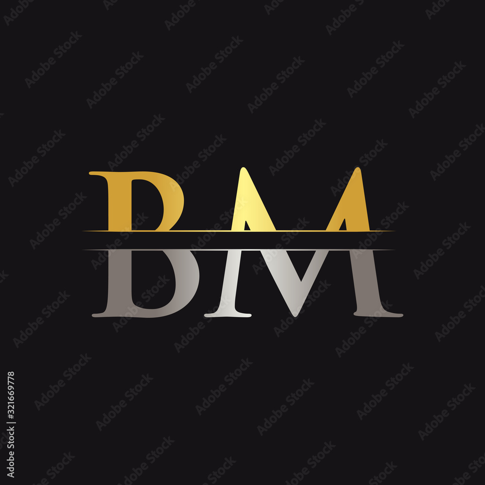 Initial BM Letter Logo With Creative Modern Business Typography Vector ...