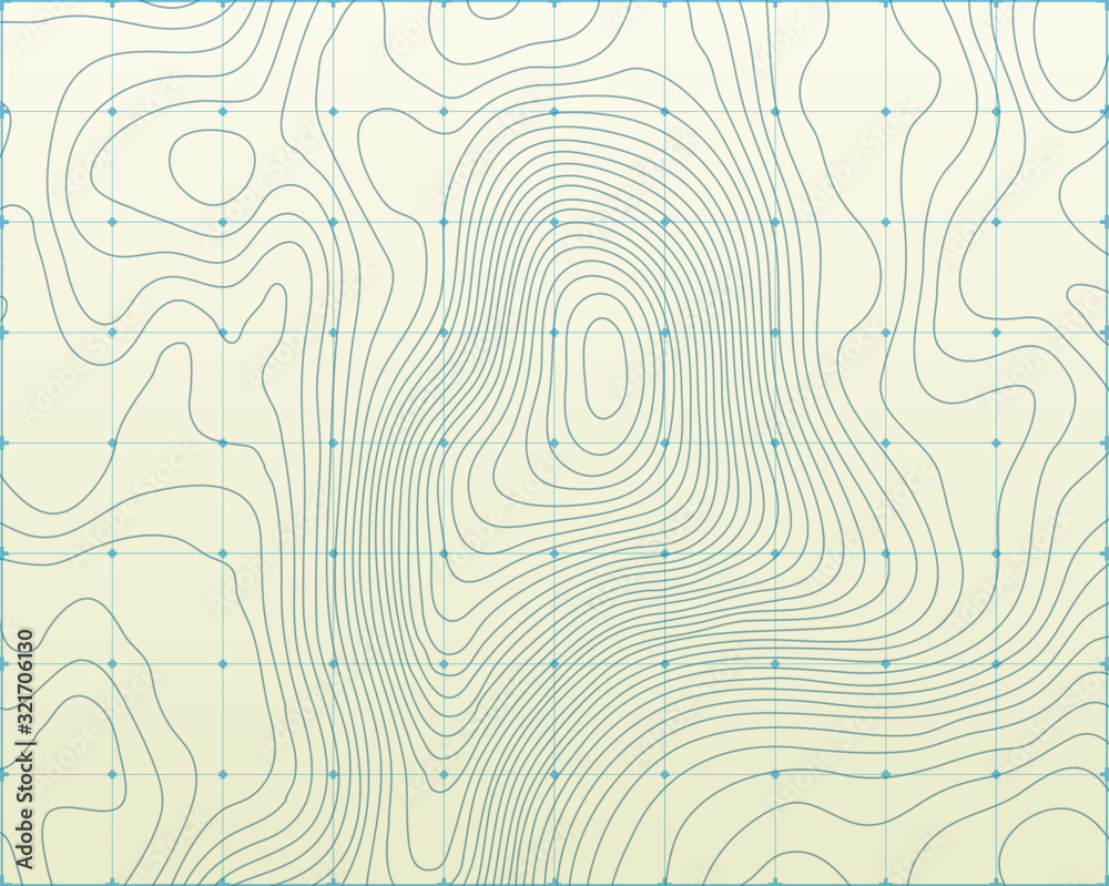 Topographic map. The stylized height of the topographic contour in ...