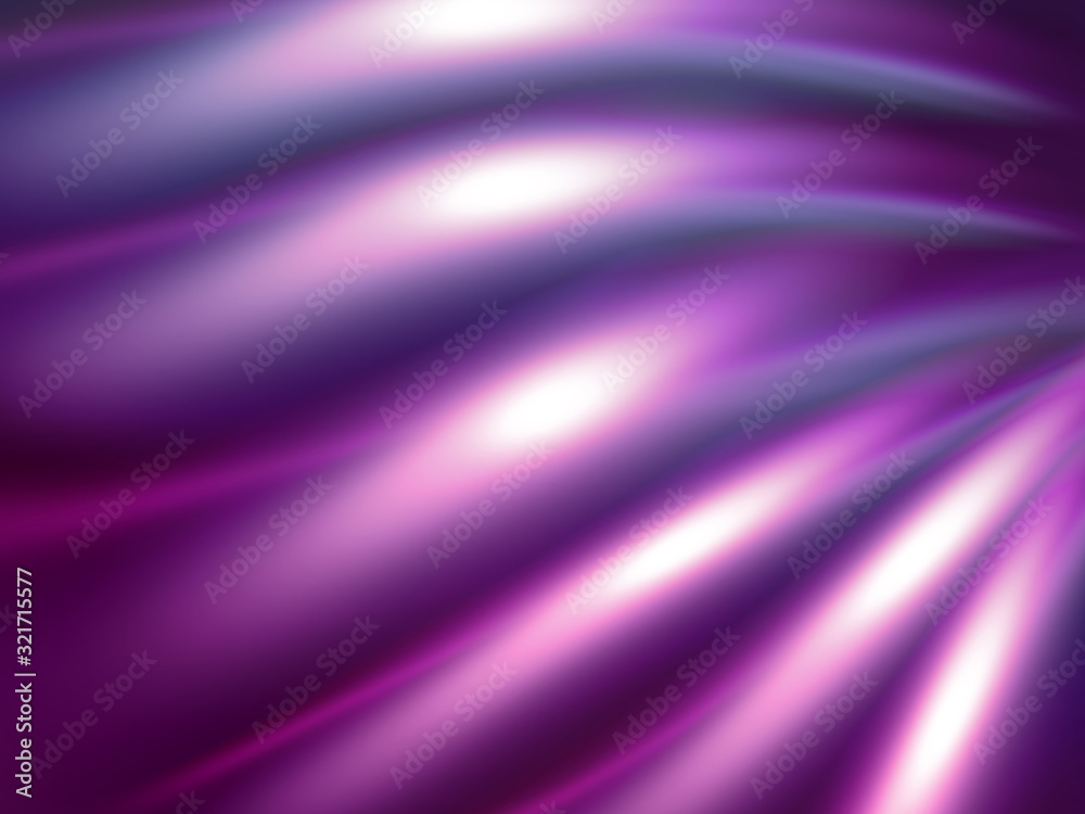 Purple abstract muscle background looks like a wavy cloth with shiny ...