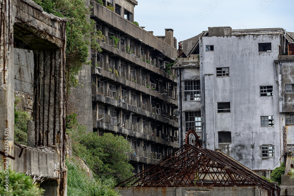 Ghost town on an abandoned island called Gunkanjima and also Hashima ...