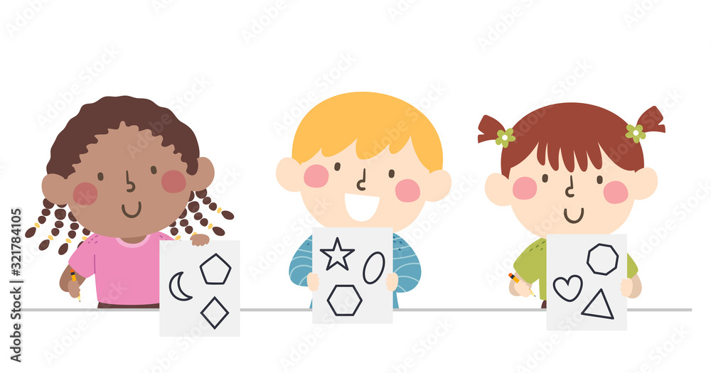 Kids Complex Shapes Illustration Stock Vector | Adobe Stock