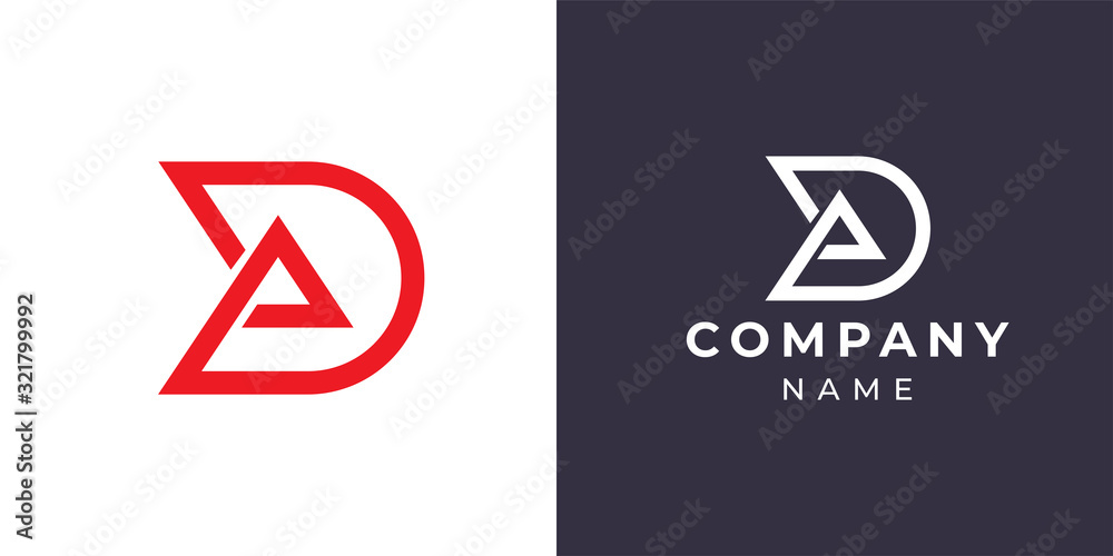 Letter A and D monogram logo design Stock Vector | Adobe Stock