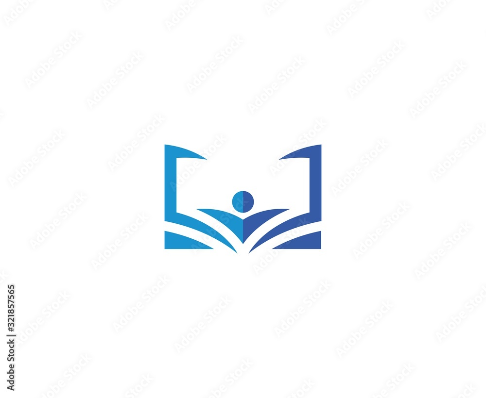 Book logo Stock Vector | Adobe Stock