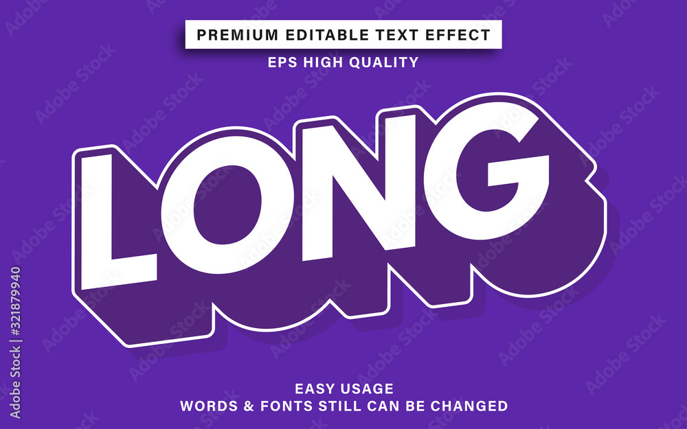 Vetor Long text effect do Stock | Adobe Stock