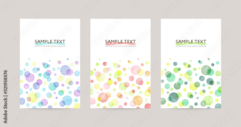 watercolor vector colorful background for card Stock Vector | Adobe Stock