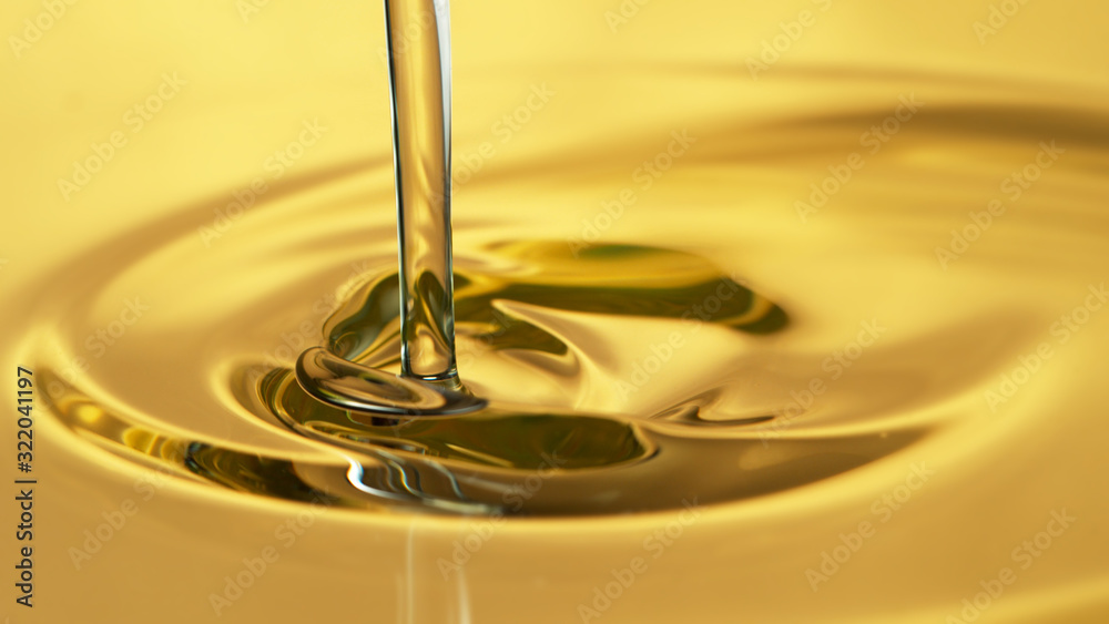 Freeze motion of pouring oil Stock Photo | Adobe Stock
