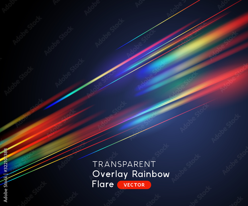 Rainbow Optical Lens Flare Vector Effect Stock Vector | Adobe Stock