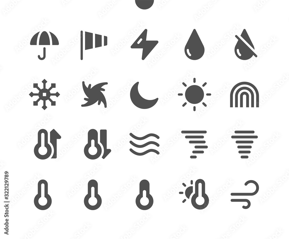 Weather v1 UI Pixel Perfect Well-crafted Vector Solid Icons 48x48 Ready ...