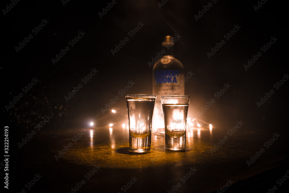Stock-Foto „BAKU, AZERBAIJAN - FEB 09, 2020: Absolut Vodka is a brand ...