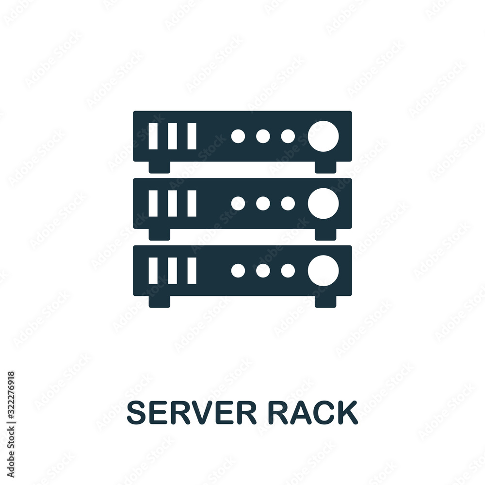 Server Rack icon. Simple element from data organization collection ...