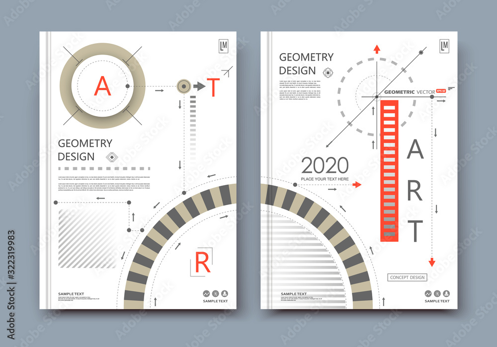 Abstract composition. Math science text frame surface. A4 brochure ...