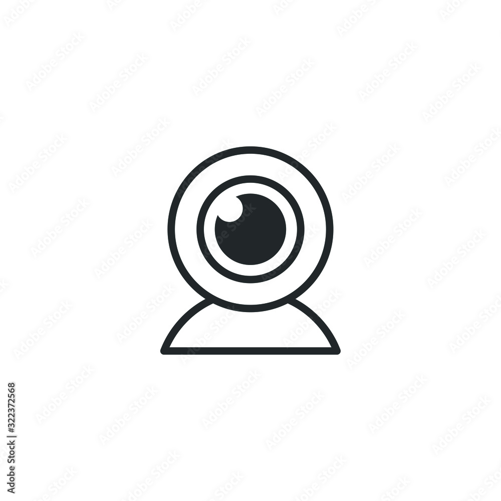 Webcam icon template color editable. Web camera symbol logo vector sign ...