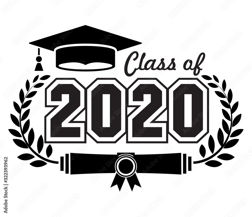 Lettering Class of 2020 for greeting, invitation card. Text for ...