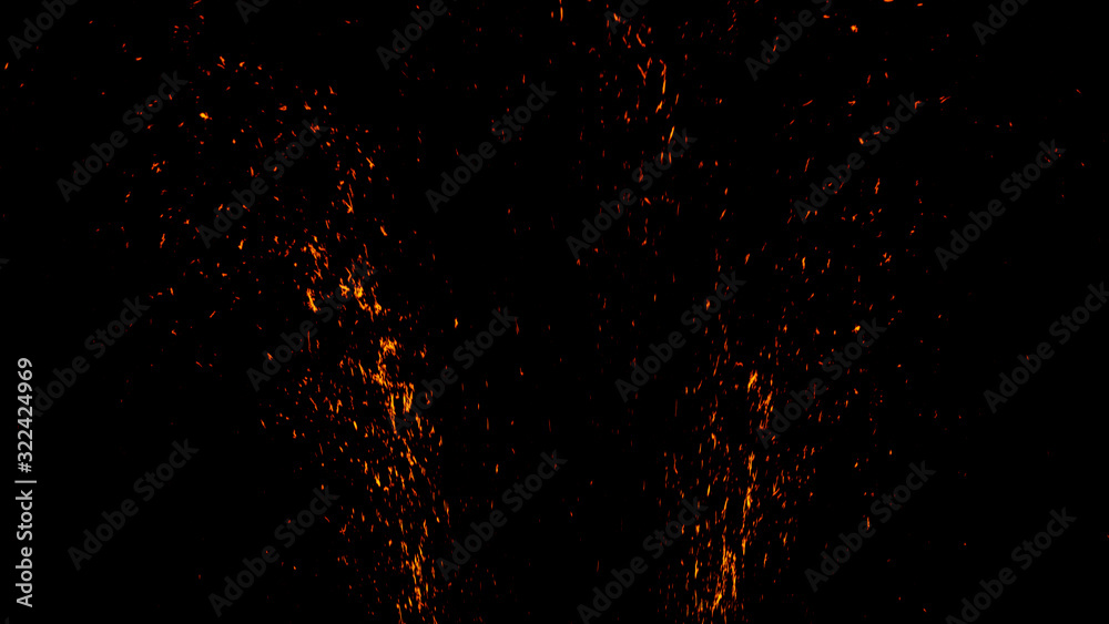 Fire embers particles texture overlays. Explosion burn powder spray ...