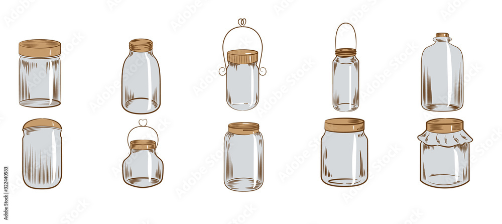 jar vector set collection graphic clipart design Stock Vector | Adobe Stock