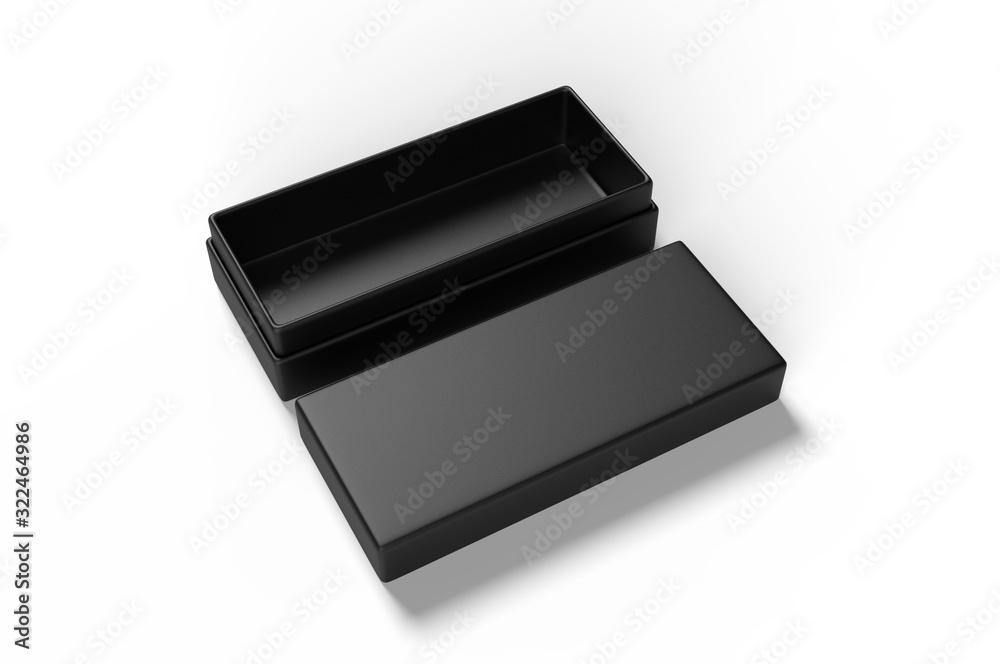 White blank luxury rigid neck box with inner foxing for branding ...