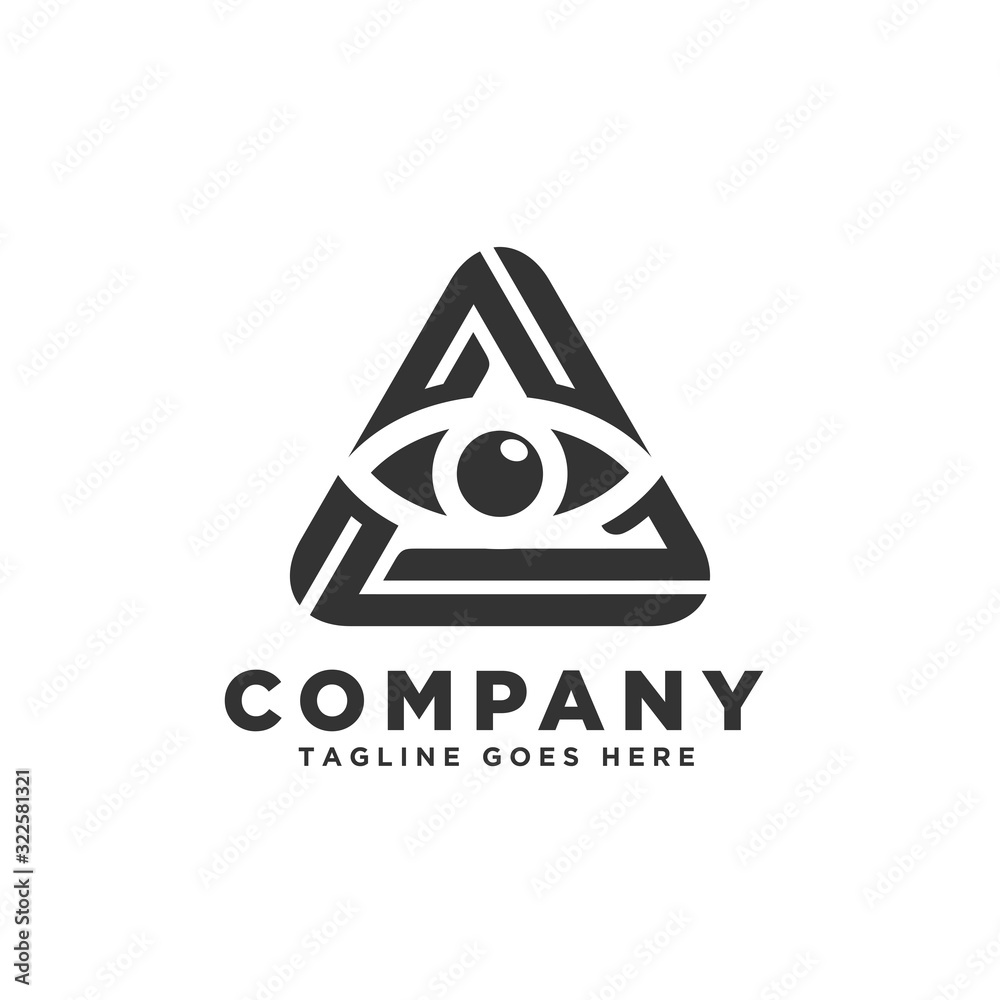 Eye in the triangle. All seeing eye symbol, Illuminati symbol, Eye in a ...