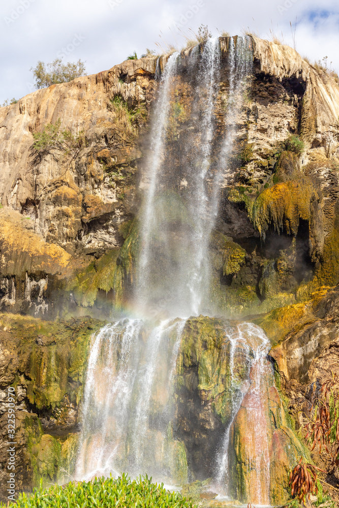 Hammamat Ma'in hot springs, Jordan. Hot springs are located in the ...